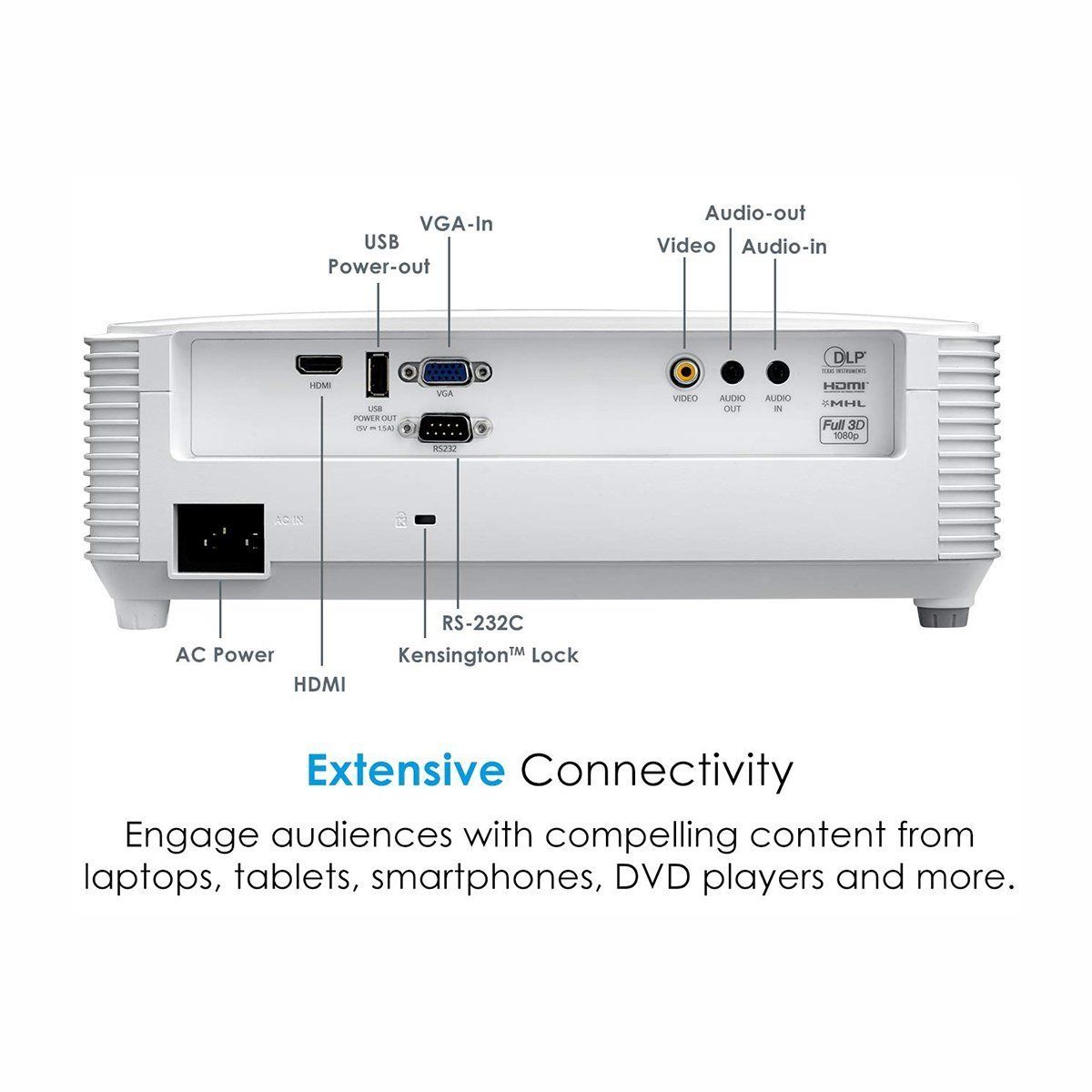 Proyector Optoma EH465 4800 Lumens DLP Full HD - Audiovisuales de Colombia