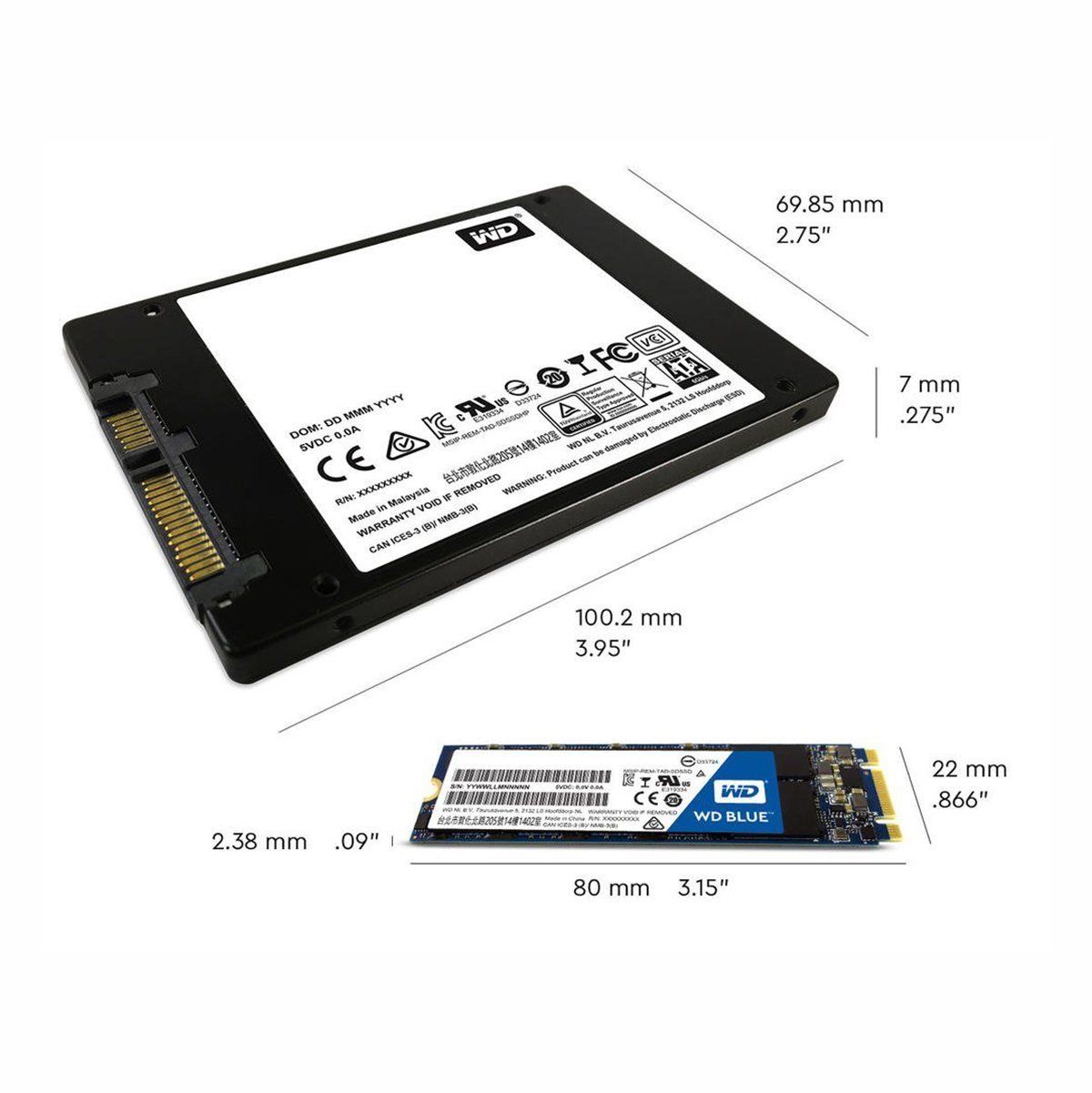 Disco Duro SSD M2 Western Digital Blue M2 500GB Sata 3D - Audiovisuales ...